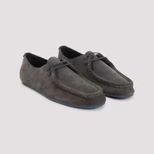 JIL SANDER Suede Leather Lace-up Shoes - Gray
