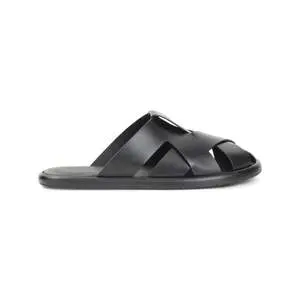 Giorgio Armani Leather Sandals - Black