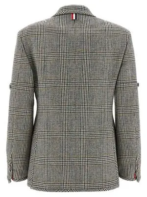 Thom Browne Prince Of Wales Wool Blazer - Multicolor