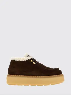 Prada Leather And Shearling Boots - Brown
