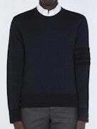 Thom Browne Ottoman Milano Stitch 4-bar Bomber Pullover