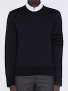 Thom Browne Ottoman Milano Stitch 4-bar Bomber Pullover - Multicolor