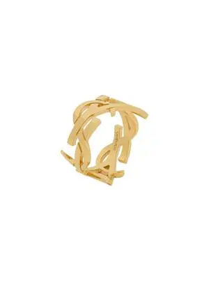 Saint Laurent Ring 'cassandre' With Gold-plated Details For