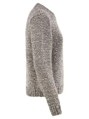 Herno Alpaca-blend Sequined Jumper - Gray