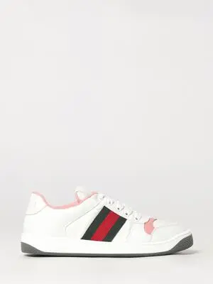 Gucci Fabric And Leather Screener Sneakers - Cream