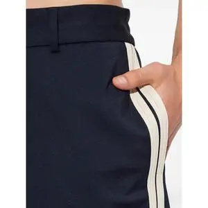 Moncler Trousers With Logo - Blue
