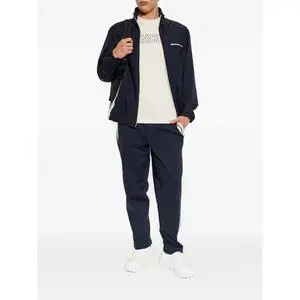 Moncler Trousers With Logo - Blue