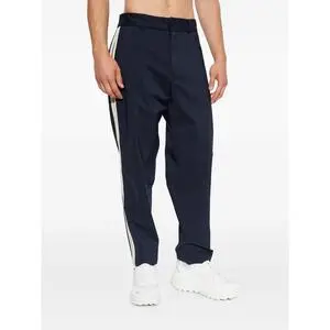 Moncler Trousers With Logo - Blue