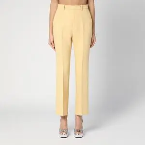 Gucci Coloured Wool Crepe Trousers - Yellow