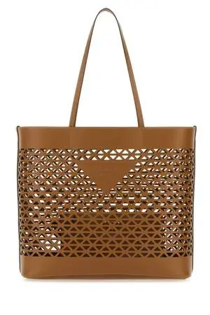 Prada Caramel Leather Shopping Bag - Brown