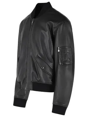 Dolce & Gabbana Leather Bomber Jacket