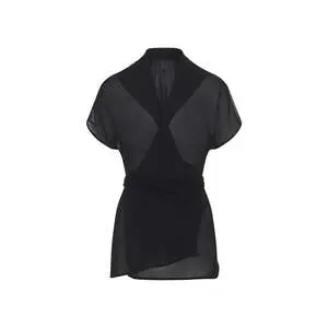 Rick Owens Wrap Short Sleeve Top - Black