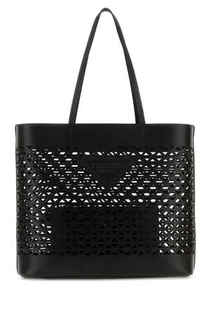 Prada Leather Shopping Bag - Black