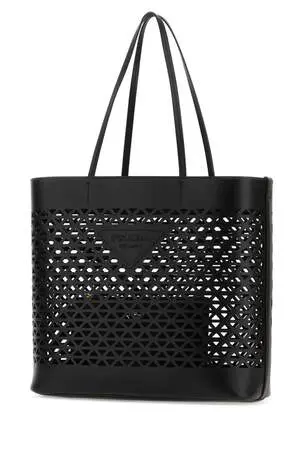 Prada Leather Shopping Bag - Black