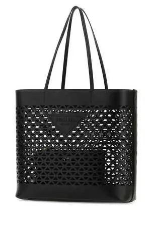 Prada Leather Shopping Bag - Black