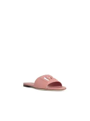 Dolce & Gabbana Leather Slippers - Pink