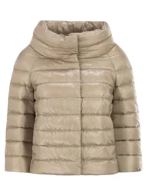 Herno Sofia Mini Cape With 3/4 Sleeves - Cream