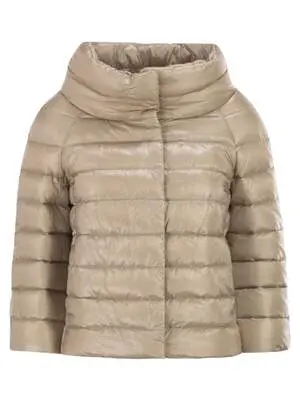 Herno Sofia Mini Cape With 3/4 Sleeves - Cream