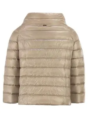 Herno Sofia Mini Cape With 3/4 Sleeves - Cream