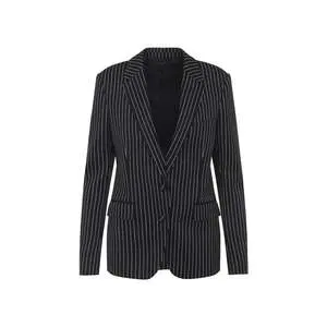 TOM FORD Striped Wool Barathea Jacket - Black