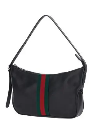 Gucci Lunetta Bag With Web Stripe - Black