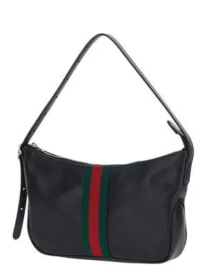 Gucci Lunetta Bag With Web Stripe - Black