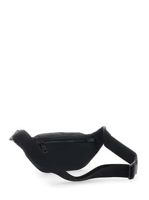 Moncler Fanny Pack 'durance' With Logo Patch On The Front And Adjustable Strap In Black Tech Fabric For