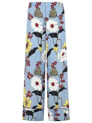Marni Light Viscose Trousers - Blue