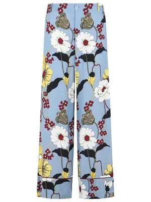 Marni Light Viscose Trousers - Blue