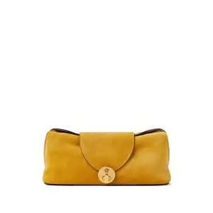 Versace Suede Clutch Bag - Yellow