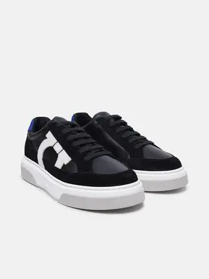 FERRAGAMO Cassina' Leather Blend Sneakers