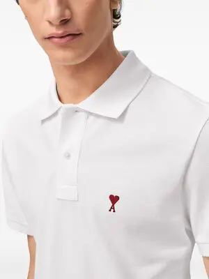 AMI Paris De Coeur Cotton Polo Shirt