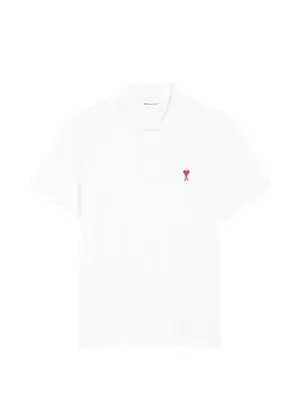 AMI Paris De Coeur Cotton Polo Shirt - Multicolor