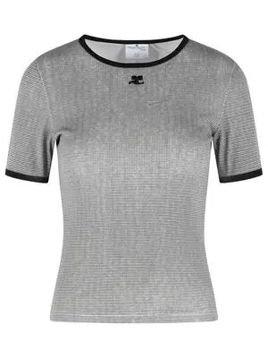 COURREGES Cotton T-shirt - Gray