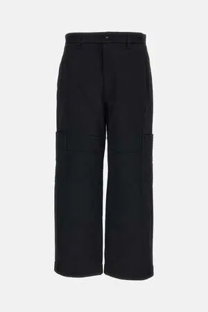 Thom Browne Wide Leg Chap Painter Pants In Cotton Twill - Multicolor