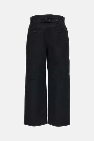Thom Browne Wide Leg Chap Painter Pants In Cotton Twill