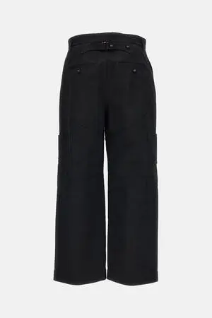 Thom Browne Cotton Twill Wide Leg Pants - Multicolor