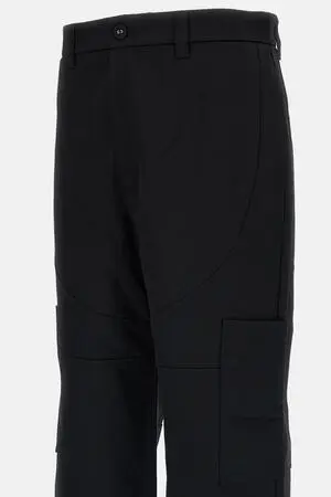 Thom Browne Cotton Twill Wide Leg Pants - Multicolor