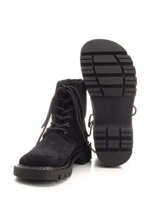 Loewe Sierra Combat Ankle Boot In Suede