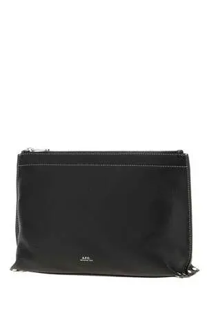 A.p.c. Leather Clou Pouch - Black