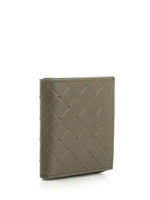 Bottega Veneta Stamp Bi-fold Braided Wallet
