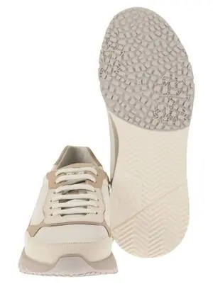 Brunello Cucinelli Multicolour Leather And Suede Runner Sneakers
