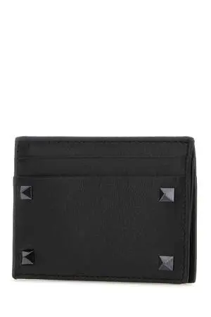 Valentino Garavani Leather Rockstud Card Holder