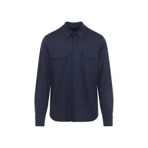 TOM FORD Bland Military Shirt - Blue