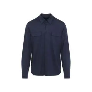 TOM FORD Bland Military Shirt - Blue