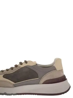 Brunello Cucinelli Multicolour Leather And Suede Runner Sneakers