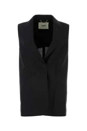 Fendi Mohair Blend Vest - Black