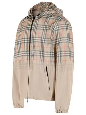 Burberry Check Shaded Hooded Jacket