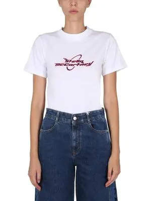 Stella McCartney T-shirt With Logo Print - White