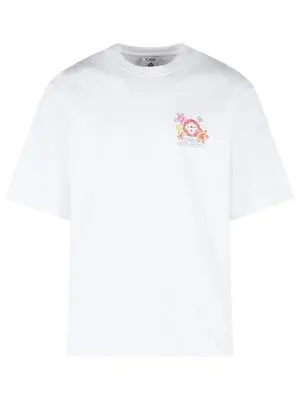 Casablanca Collage D'icones' Cotton T-shirt - White